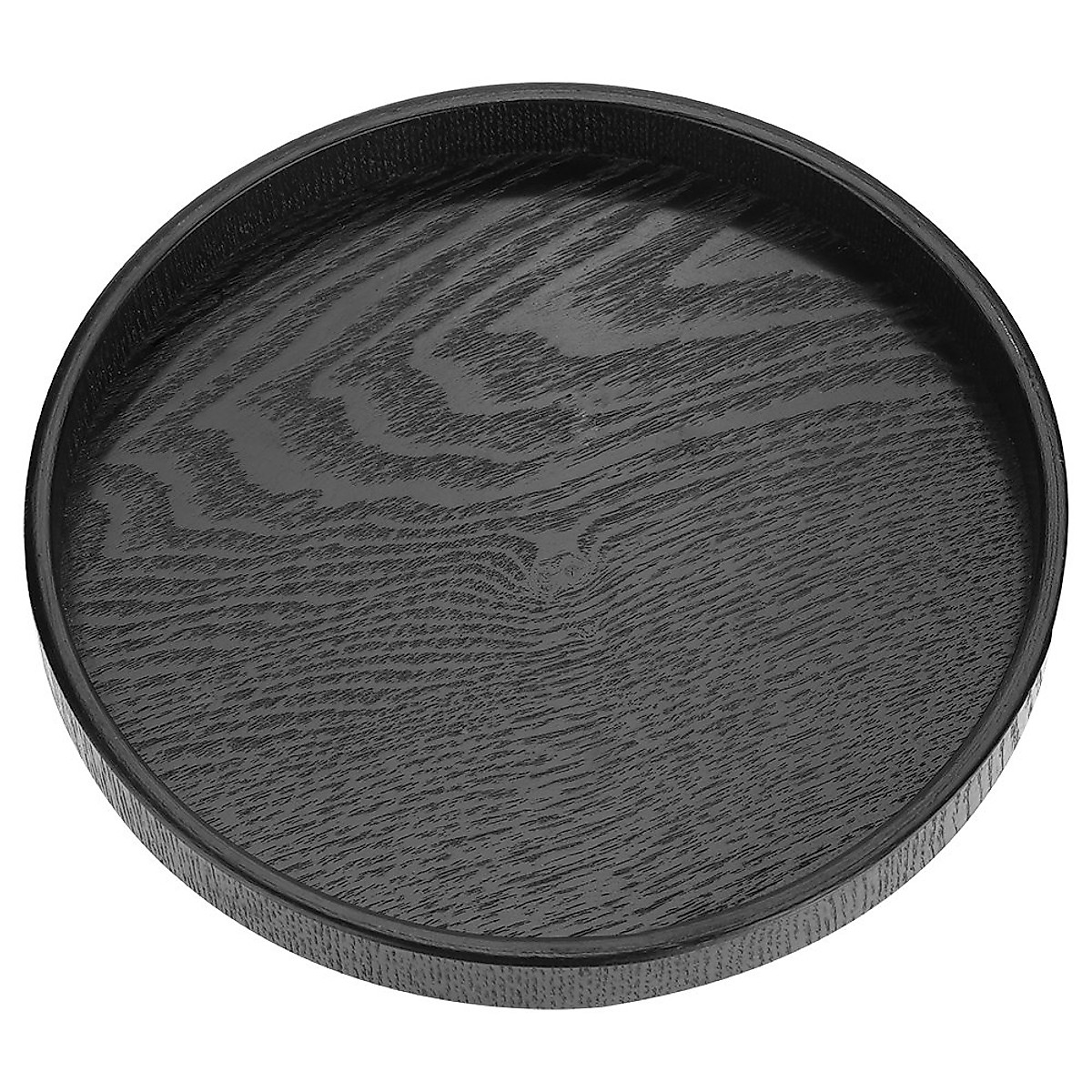 Round Serving Tray, Solid Wood Tea Coffee Snack Food Breakfast Serving Tray Plate for Restaurant Parties, Small Classic Circular Wooden Decorative Serve Tray(21cm)