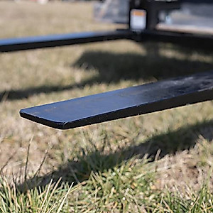 Titan Attachments Heavy-Duty 60" Clamp-on Pallet Forks, 47" x 4" Fork Length, Rated 6,000 LB, Easy to Install on Loader or Skid Steer Bucket