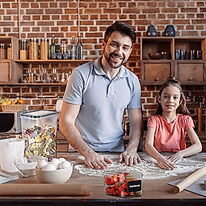 MDHAND Airtight Food Storage Containers Set with Lids Cereal Containers Storage, Kitchen Food Storage with Labels & Pen, BPA Free Stackable Food Containers Storage, 14 Pack(7 Containers + 7 Lids)