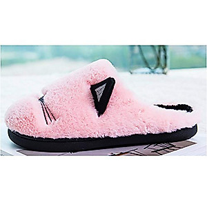 Anddyam Kids Family Cute Cat Household Anti-Slip Indoor Home Slippers for Girls and Boys (1.5-3 Little Kid, Pink, 1.5)