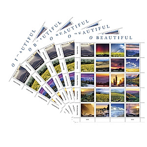 USPS Forever Stamps O Beautiful 5 Sheets of 20 Stamps