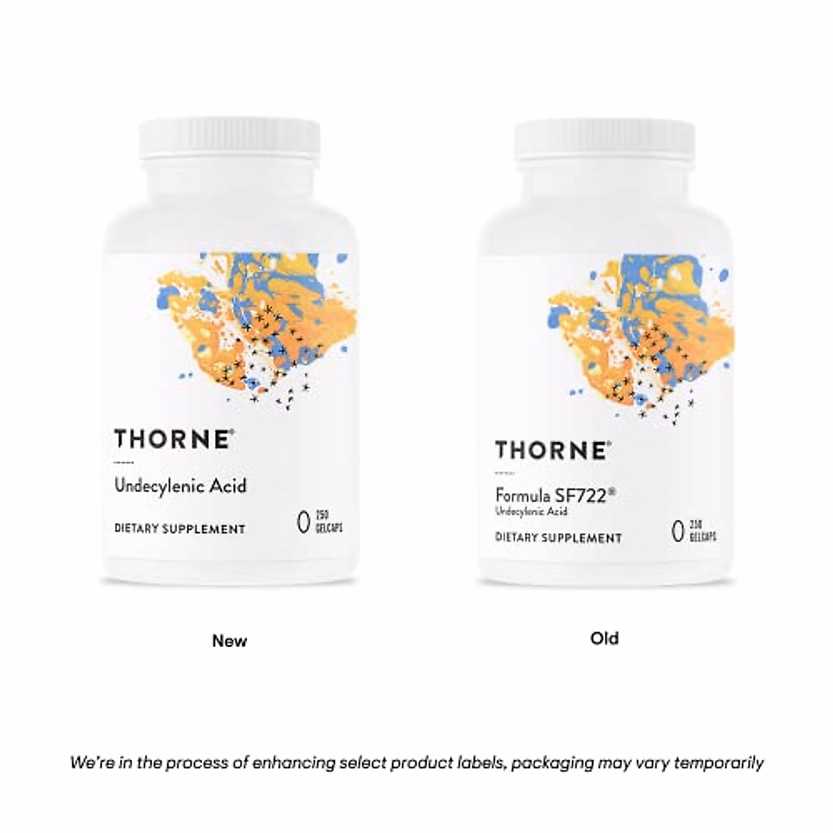 Thorne Undecylenic Acid - 250 mg of Undecylenic Acid - Fatty Acid Support for a Healthy Balance of Gut and Vaginal Flora - Gluten Free - 250 Gelcaps - 50 Servings