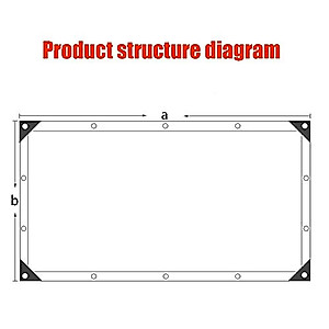 LIANGLIANG Sunblock Shade Cloth, Balcony Privacy Screen Anti-UV Dust-Proof High Density Polyethylene Anti-Aging Resistant to Stretching, Various Sizes (Color : A, Size : 4x4m)