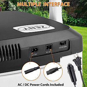 ZENY Mini Fridge Electric Cooler and Warmer for Car- 12V DC Car Refrigerator with Automatic Locking Handle, 28 Quart Portable Car Fridge for Travel and Camping
