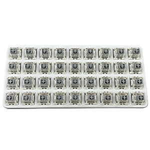 Gateron G Silver Pro Switches pre-lubed 3pin RGB SMD Linear Dust-Proof Single Spring Switch for Gaming Mechanical Keyboard (72 Pcs, Silver)