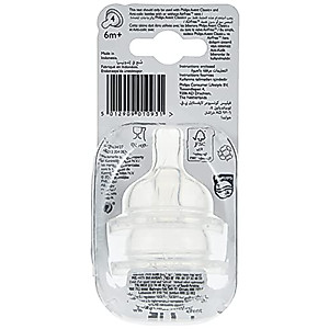 Philips AVENT BPA Free Classic Fast Flow Nipple, 2-Pack