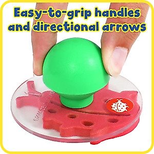 READY 2 LEARN Giant Stampers - Insects - Set 1 - Set of 6 - Easy to Hold Foam Stamps for Kids - Arts and Crafts Stamps for Displays, Posters, Signs and DIY Projects