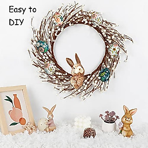 Whonline 18 Inches Pip Berry Wreath Christmas Wreath Off White Winter Wreath for Festival Celebration Front Door Wall Window Home Decor