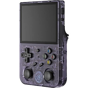 RG353V Retro Handheld Game Console - Dual OS Android 11 and Linux - 64Gb TF Card Pre-Installed with 4452 Games - Handheld Emulator 3.5 IPS Screen 3200 Mah Battery. Plug & Play Video Games (RG353V-Purple)