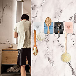 4 Pack Razor Holder for Shower Wall Mount, Adjustable Waterproof Self Adhesive Shaver Holders, Razor Holder Compatible with Most of Shavers, for Key, Plug, Makeup Brush, Bathroom Kitchen Organizer