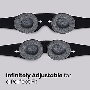 Manta Sleep Mask - 100% Light Blocking Eye Mask, Adjustable Sleeping Mask with Detachable Eye Cups, Ultra Comfortable for Women & Men, Zero Pressure on Lashes, Perfect for Deep Rest/Travel/Shift Work
