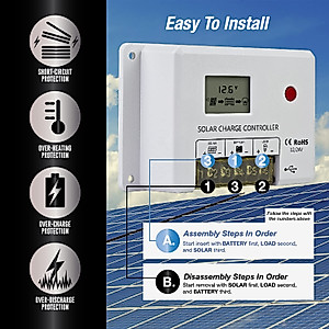 ExpertPower 200W 12V Solar Power Kit | 200-watt Mono Rigid Panel + 12V 55Ah Gel Battery + 20A Solar Charge Controller, for RV, Cabin, Off-Grid DIY, Solar Projects and More