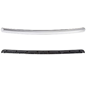 ECOTRIC Truck Hood Molding Trim Moulding Compatible with 2007-2013 GMC Sierra 1500 2500HD 3500HD Replace for GM1235109 10385156 (Without Chrome Grille)