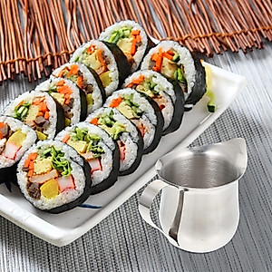 2 Pcs Stainless Steel Milk Cup Milk Pitcher Milk Container Sauce Holder Coffee Frothing Cup Milk Jug Kitchen Supply Practical Sauce Cup Multipurpose Cup Milk Holder Sauce Jug