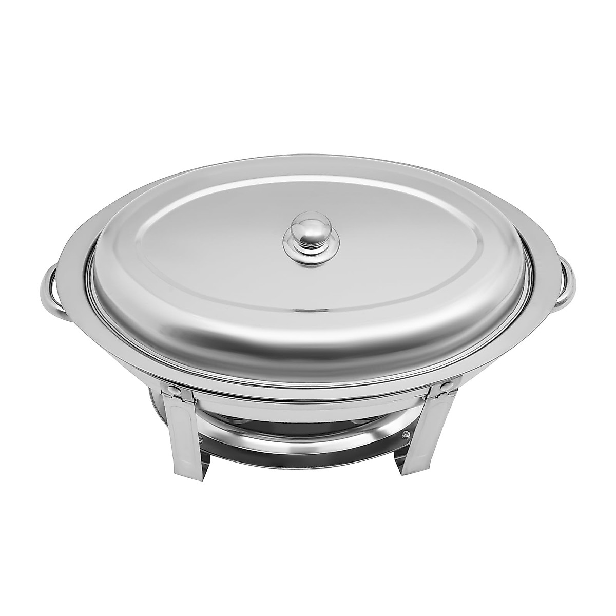 Shikiy 8.45QT Chafing Dish Food Warmer Pan, Stainless Steel Oval Chafers for Catering, Buffet Servers Food Heating Trays Buffet for Dinners, Catering, (Silver)