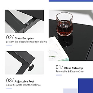 Patiorama 4 Piece Patio Furniture Set, Outdoor Wicker Bistro Set, All-Weather Black PE Rattan Conversation Set w/Coffee Table, Loveseat, Wood-like Armrest, Cushions for Garden Balcony Deck, Light Grey