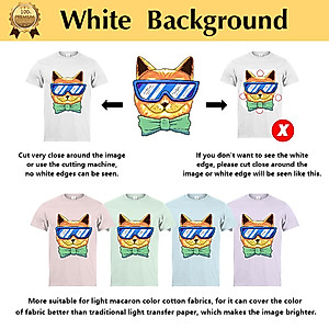 TransOurDream Upgraded Iron on Heat Transfer Paper for T Shirts (20 Sheets, 8.5x11") Iron on Transfers for Light Fabric Printable Heat Transfer Vinyl for Inkjet Printer (TOD-4)