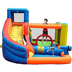 Kids Bouncy Castle Inflatable Castle Indoor and Outdoor Slide Playground Naughty Castle Large Bounce Bed Inflatable