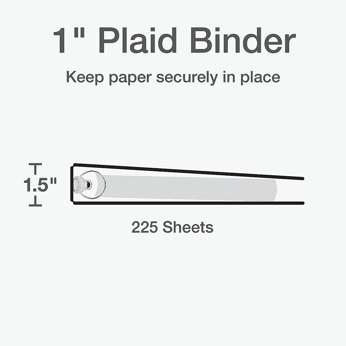 Oxford 3 Ring Binder Set, Durable Binder Set for School or Office, Cute 1 Inch Binder with Plaid Print and 8 Matching Tab Dividers, 1 inch Round Rings for Letter Size Paper (23330)