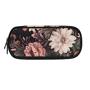 SYtrade Pencil Case Beautiful Pastel Vintage Flowers Big Capacity Pencil Pouch Office College School Makeup Bag