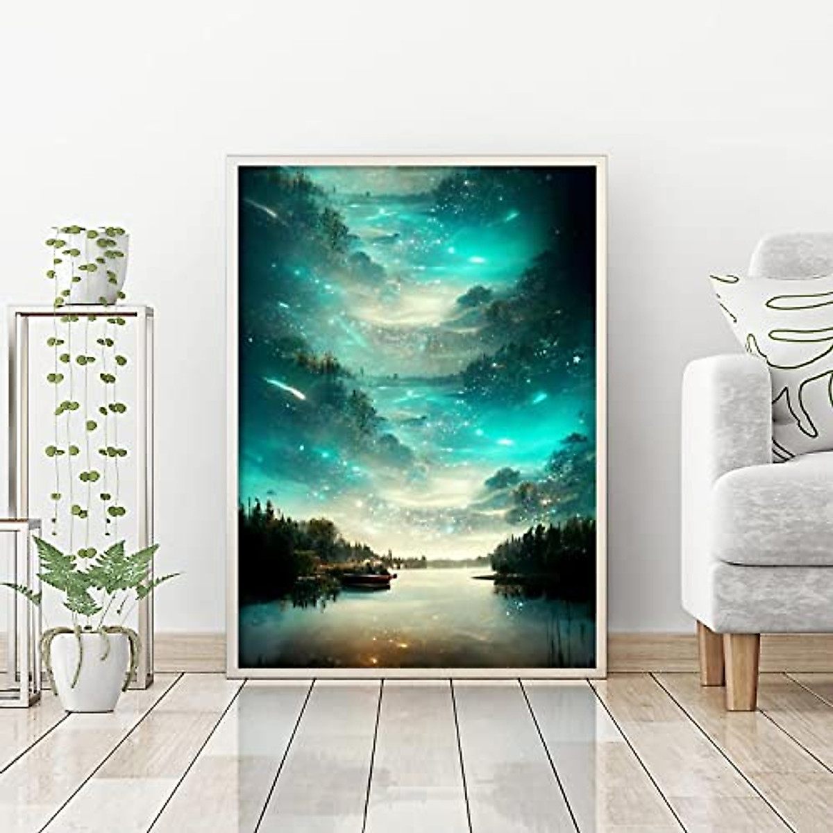 Star Lake Diamond Painting Kits for Adults - Star Lake 5D Diamond Art Kits for Adults Beginner and Kids,Diamond Dots Painting DIY Round Full Drill Gem Pictures Kit,for Home Wall Decor 12x16 Inch