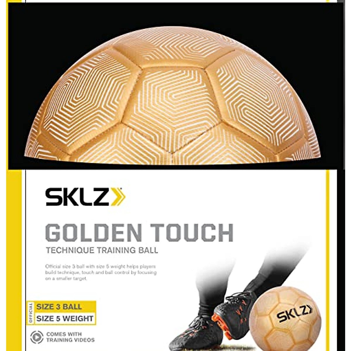 SKLZ Golden Touch Weighted Soccer Technique Training Ball, Size 5