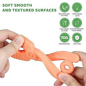 Yinghezu 8 Pack Chew Baby Teething Toys for 0-12 Months, Freezable BPA Free Silicone Baby Molar Teether Chew Toys, Hammer Wrench Spanner Pliers Hand Saw Shape Baby Girl's Boy Car Seat Toy