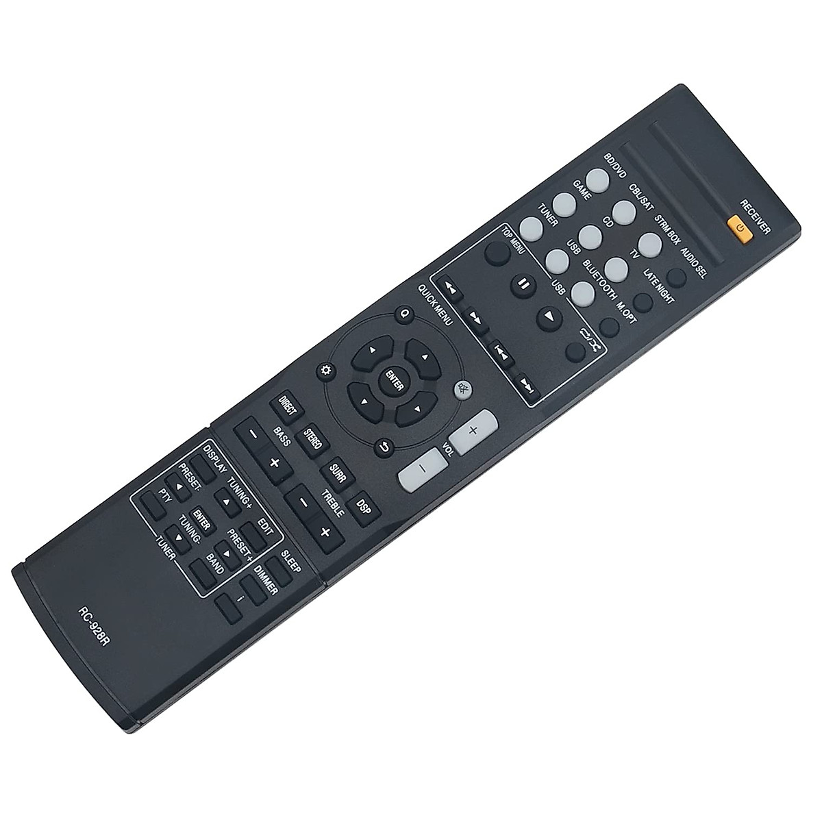 RC-928R Replacement Remote Control Supports for Onkyo AV Receiver HT-S3800 TX-SR353 HT-S3800 TX-SR373 HT-S3900 HT-R397 HT-P395 RC-909R HTS3800 TXSR353 HTS3800 TXSR373 HTS3900 HTR397 HTP395 RC909R