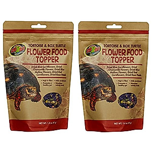 Zoo Med Tortoise & Box Turtle Flower Food Topper 1.4 oz - Pack of 2