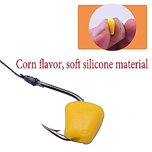 Corn Smell Bait 50Pcs Fishing Corn Artificial Corn Smell Carp Fishing Lure Silicone Soft Plastic Bait Tackle Floating Lures Fishing Accessories