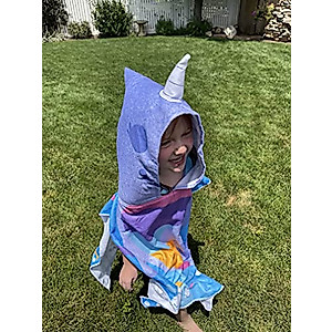 A FOR ADLEY Merch, Magic Narwhal Towel Designed by Adley for Kids That Love Adley and Narwhals