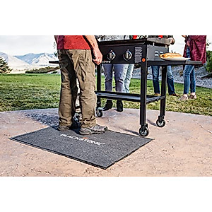 Blackstone Griddle Accessories Grill Splatter Mat (43.5" x 30.5"), 5036, Under The Grill Mat for Patio & Deck Protection – Outdoor BBQ Grilling Barbecue Pad for Gas Grill, Garage, Black.