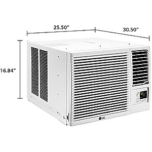 LG Electronics LW2421HRSM LG 24,000 BTU Heat/Cool Window Air Conditioner with WiFi Controls, 24000, White