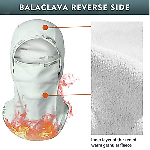 Fleece Lined Thicker Balaclava Ski Mask, Winter Warm Camo Face Mask for Men Women, Windproof Neck Gaiter Motorcycle Cycling