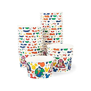 Glad for Kids Disney Mickey and Friends 6oz Paper Snack Bowls, Lids Not Included, 32ct | Disney Mickey Mouse Paper Snack Bowls, Kids Snack Bowls| Kid-Friendly Paper Snack Cups for Everyday Use