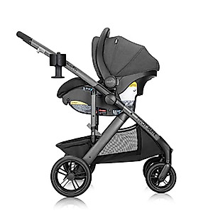 Evenflo Pivot Suite Travel System with LiteMax Infant Car Seat with Anti-Rebound Bar Devon Gray