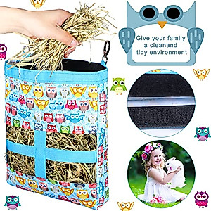 2 Pieces Guinea Pig Hay Bag Washable PET Hay Feeder Bag with 2 Holes Cute Small Animal Hanging Feeder Sack Storage for Bunny Guinea Pig Chinchilla Hamster Small Pets (Bird, Alpaca)