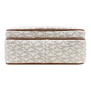 Michael Kors Jet Set Travel Signature PVC Medium Flight Bag - Vanilla