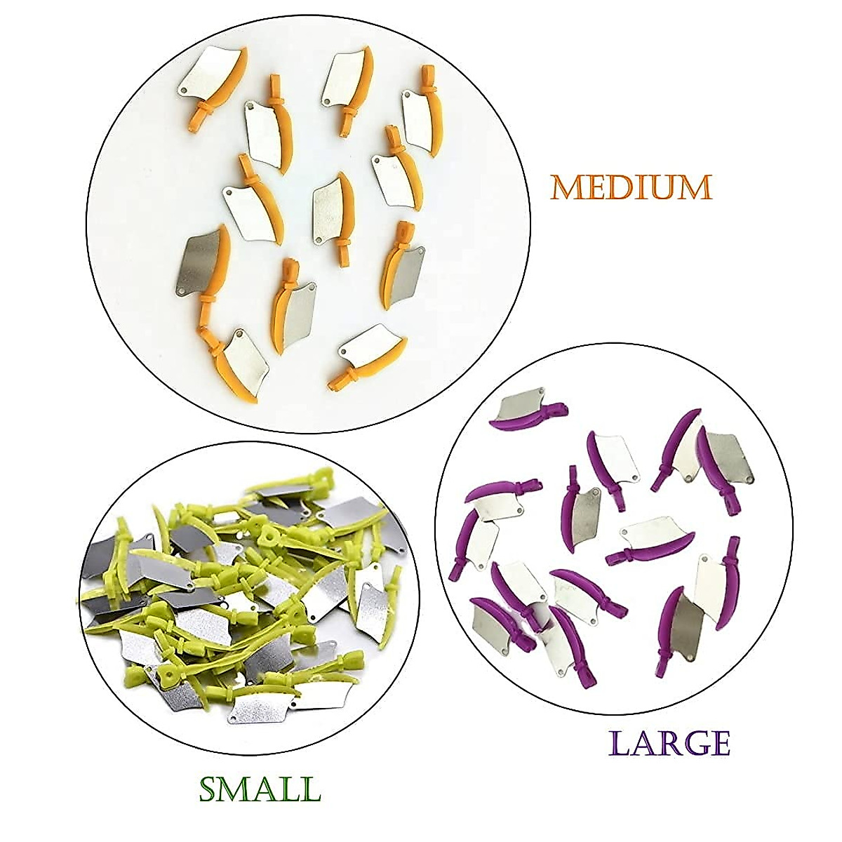 Dental Wedge Guard with Metal Plastic Knife and Protection Matrix for Teeth Interproximal Area 50pcs/box (SMALL)