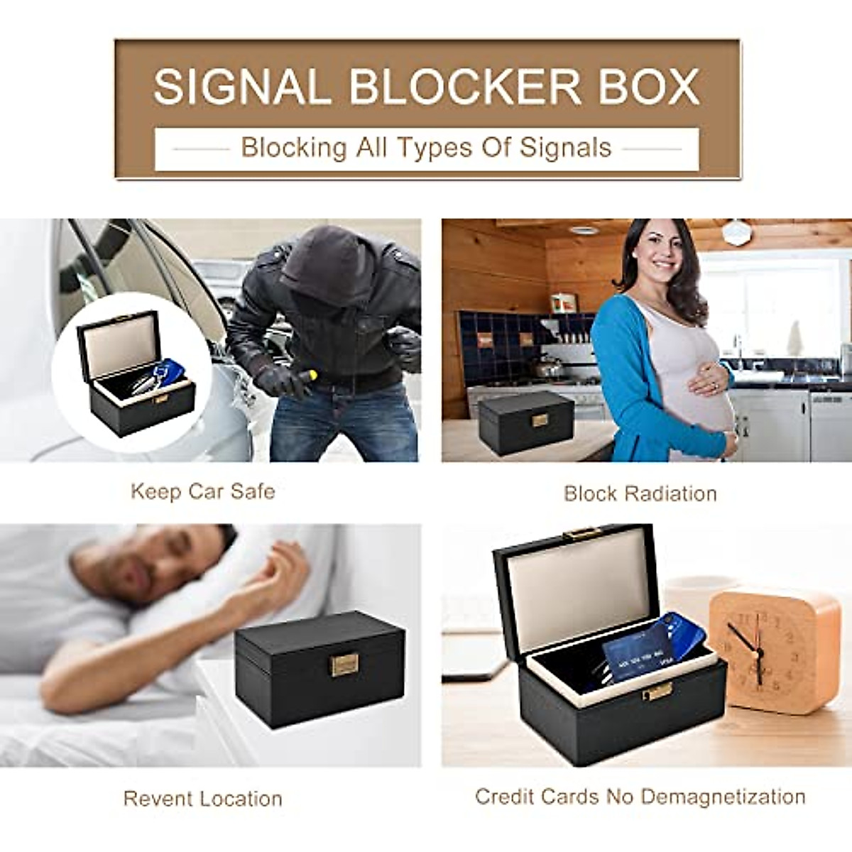 ROSELLE RFID Faraday Box with Large Capacity, Key Fob Protector Box ...