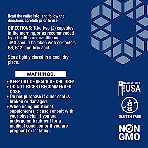 Life Extension TMG 500 mg – Trimethylglycine – For Healthy Homocysteine levels – Gluten-Free, Non-GMO – 60 Liquid Vegetarian Capsules