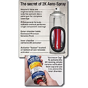 Eastwood 2k Paint Aerosol Spray Automotive with Long-lasting and Durable Finish 12 Oz Can | Clear Coat