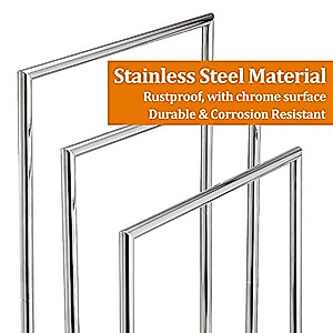 Freestanding Towel Rack, 3 Tier Stainless Steel Towel Bar Stand for Bathroom, Chrome Plated DECLUTTR