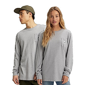 Burton Men's Colfax Long Sleeve T-Shirt, Gray Heather, L