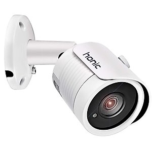 honic Clear Night Vision 2MP Wide Angle (AHD TVI CVI 960H) Indoor Outdoor Bullet CCTV Camera, 1080P Security IR Analog Camera, Waterproof Full HD Cam for Home Video Surveillance (Metal, White)