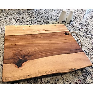 Black Walnut Gorgeous, Unique, Forest-to-Table Double Live-Edge Wood Charcuterie/Appetizer/Dessert/Grazing/Cheese/Cutting Board 20" x 12.5".