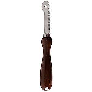 Tamsco Stripping Knife Round Handle Round Handle Stainless Steel Wooden Handle Extra Fine Teeth