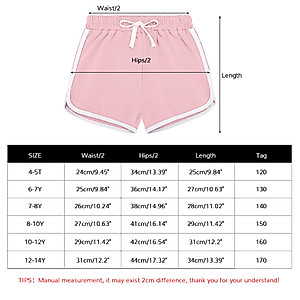 BOOPH 3Pc Girls Athletic Shorts Active Running Dolphin Short 10-12 Year Gray Black Pink