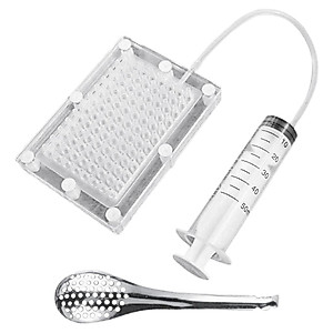 Prettyia Professional Molecular Gastronomy Caviar Maker Gourmet Dispenser Caviar Filter Spherification Dropper with Tube & Spoon Tools