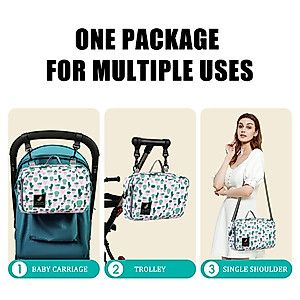 Lmbabter Baby Diaper Bag Stroller Storage Bag Waterproof Diaper Organizer Caddy Infant Tote Portable Mommy Bag for Outdoor
